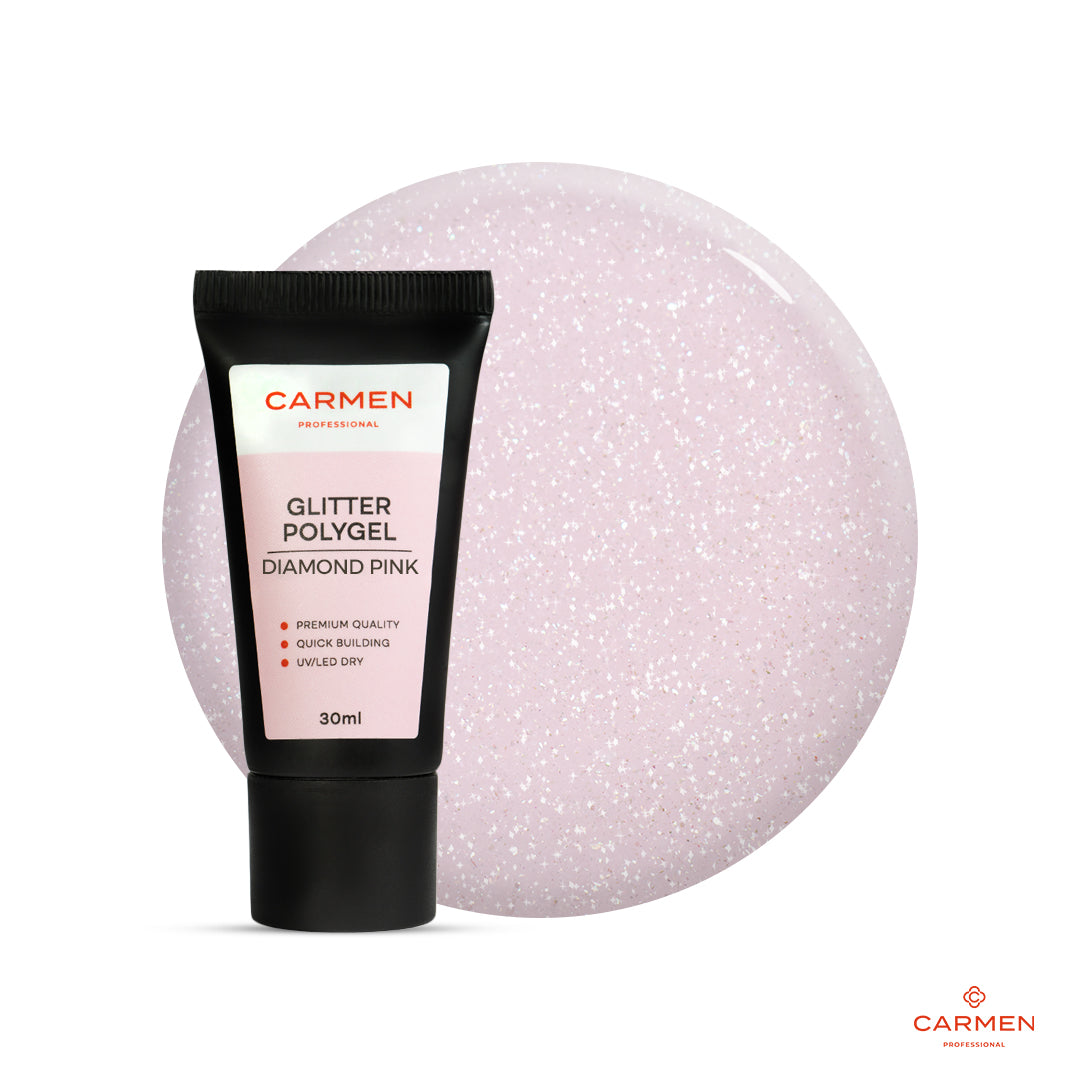 Diamond Pink Glitter Polygel |Diamond Pink Polygel|Carmen Professional ...